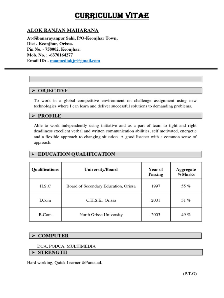 Alok Resume | PDF | Behavior Modification | Cognitive Science