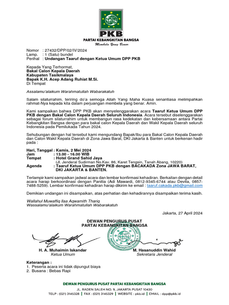 Bapak K.H. Acep Adang Ruhiat M.Si. - Kabupaten Tasikmalaya | PDF