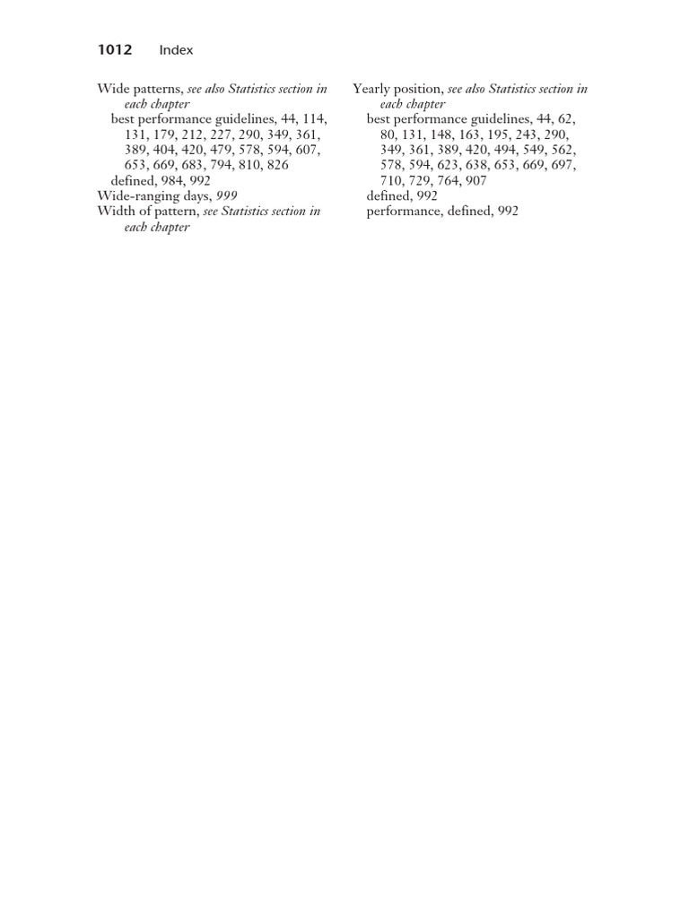 Encyclopedia of Chart Patterns Index | PDF | Technology & Engineering