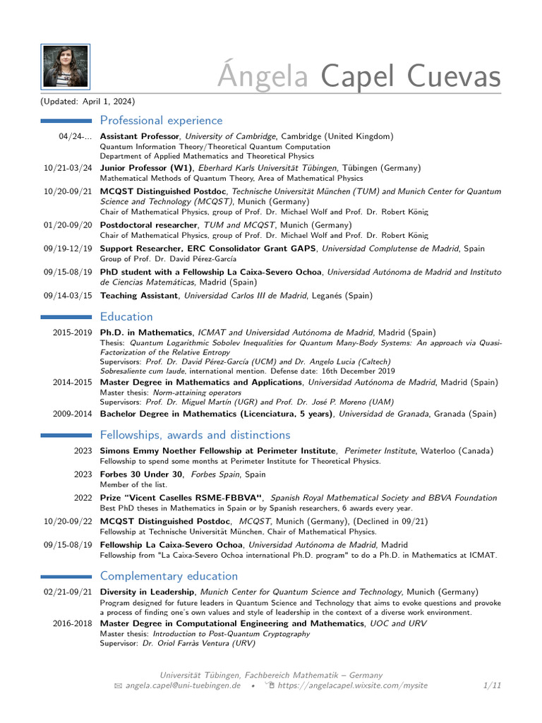 Ángela: Capel Cuevas | PDF | Entropy | Hamiltonian (Quantum Mechanics)