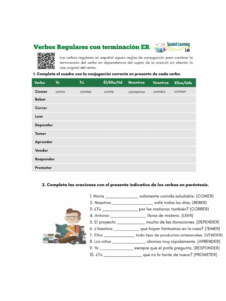Verbo Regular ER | PDF