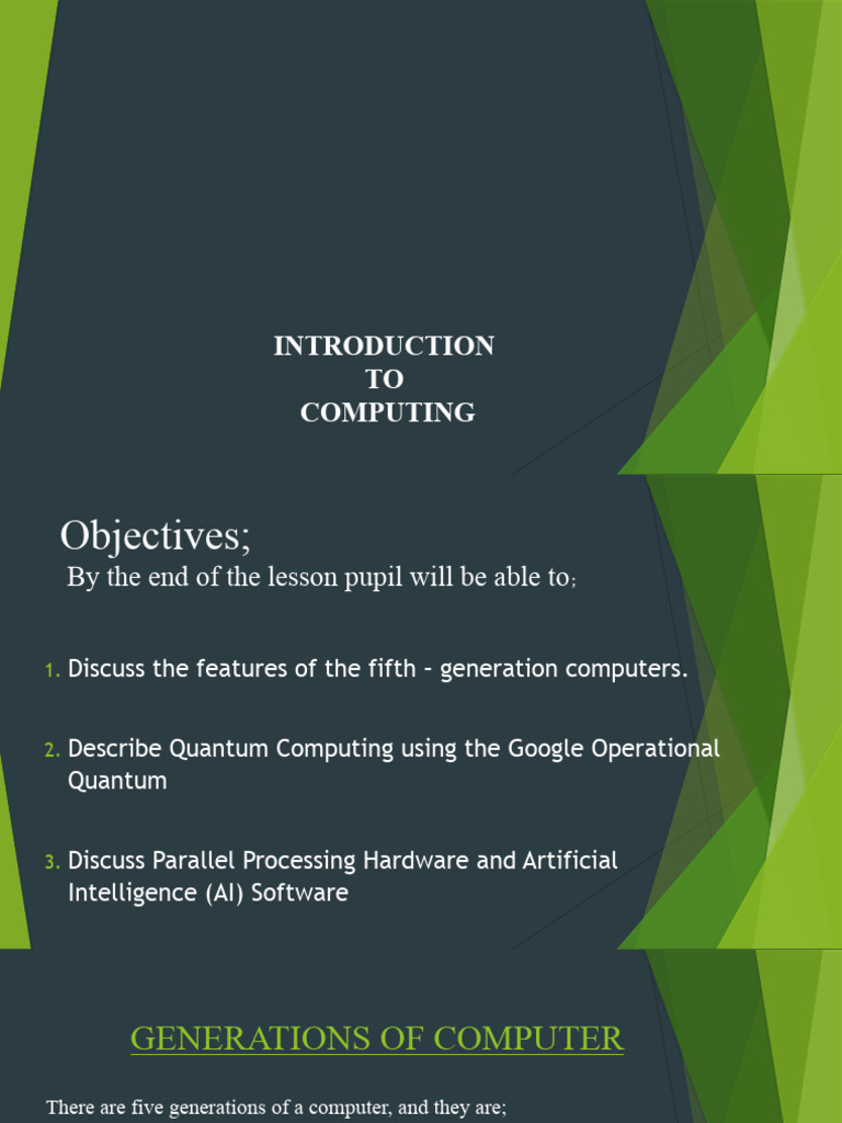 Features of Fifth Generation Computers | PDF | Computing | Quantum ...