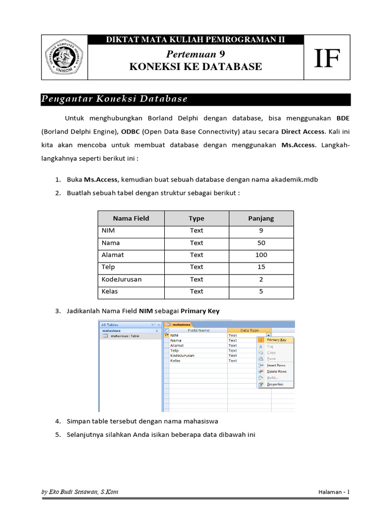 Koneksi Database mySQL | PDF | Komputer