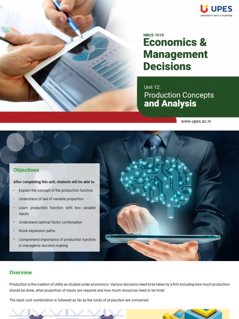 EMD - Unit 12 - SLM | PDF | Production Function | Economies
