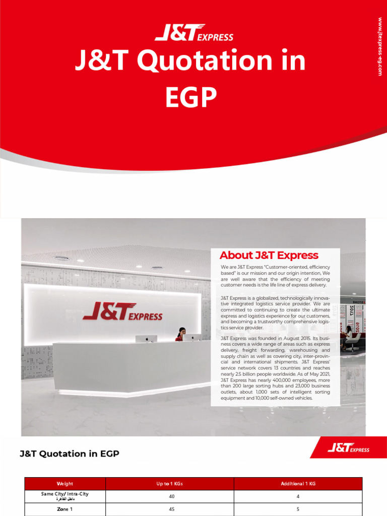 J&T Quotation 散客 | PDF | Economies | Logistics