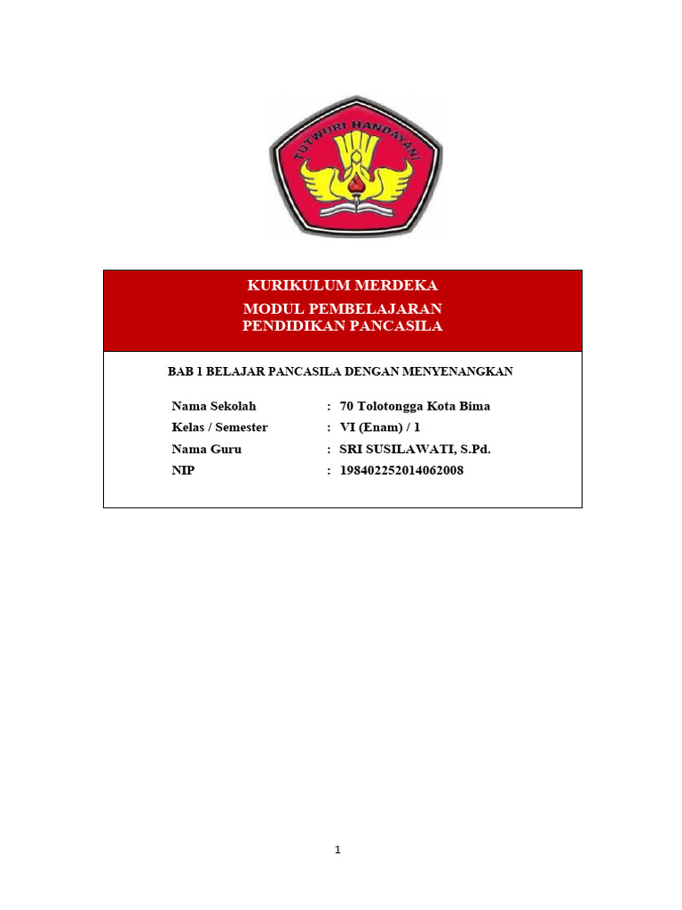 Modul PKN KLS 6 | PDF