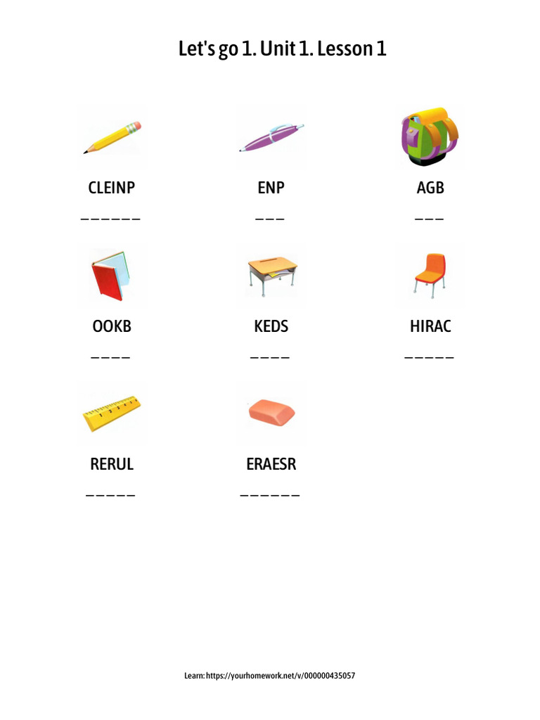 PDF 7 - Let's Go 1 - Unit 1 - Lesson 1 | PDF