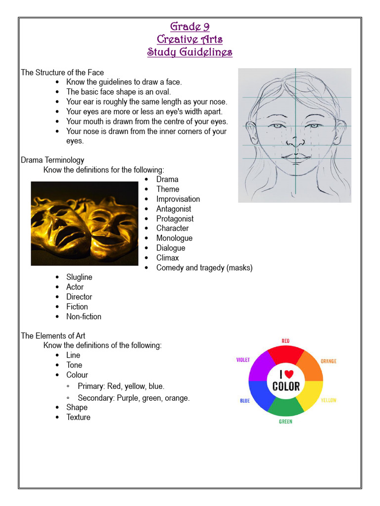 Grade 9 Creative Arts Midyear Exam Guidelines | PDF Grade 9 Creative Arts Midyear Exam Guidelines | PDF