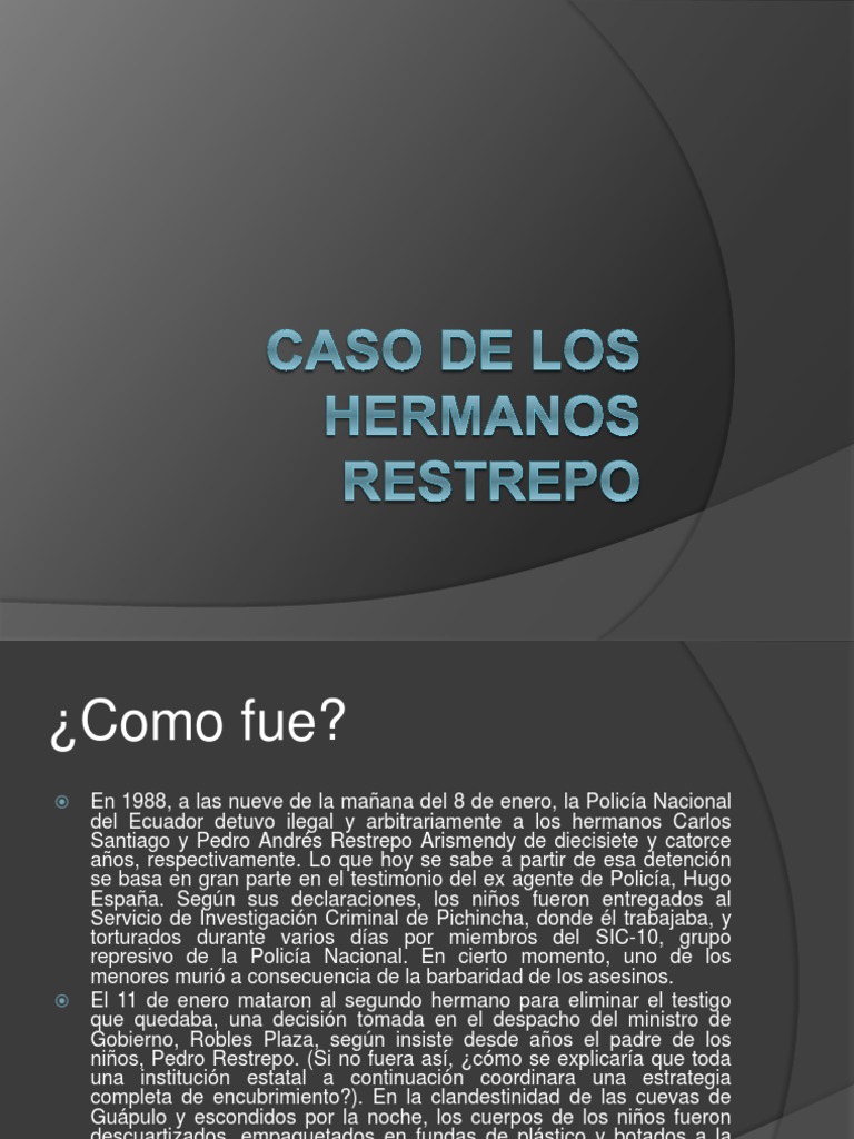 Caso de Los Hermanos Restrepo | PDF | Policía | Delito