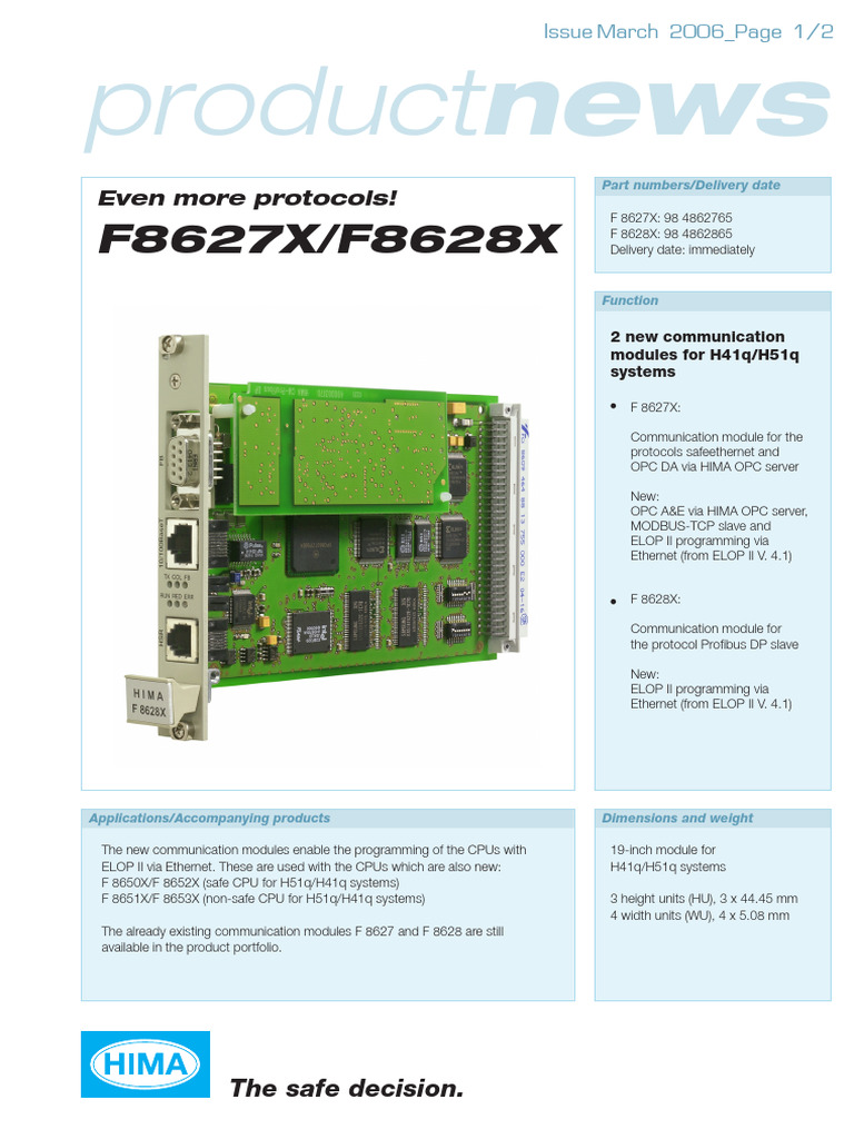 F8627X - Ethernet Module | PDF | Physical Layer Protocols | Information And Communications ...
