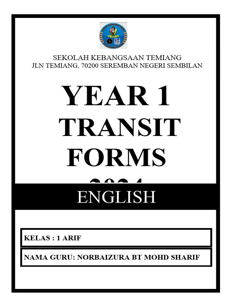 Year 1 Transit Forms English | PDF | Phonics | Literacy