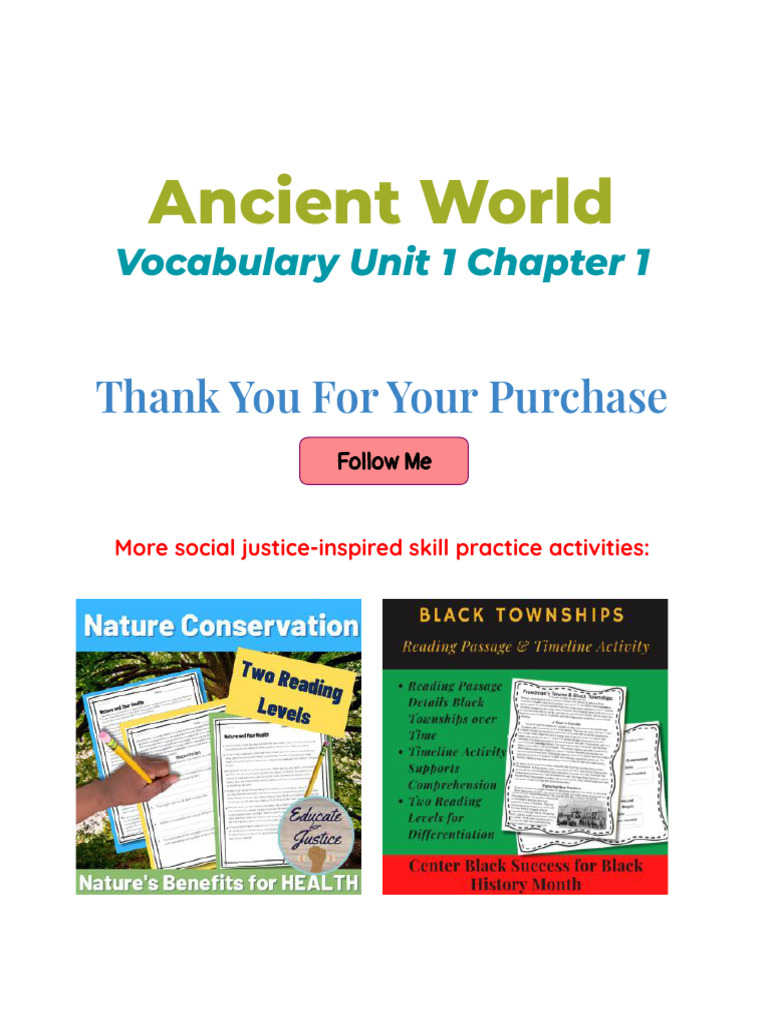 Ancient World: Thank You For Your Purchase | PDF | Archaeology | Geography