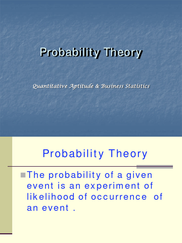 Probabilty | PDF | Expected Value | Probability