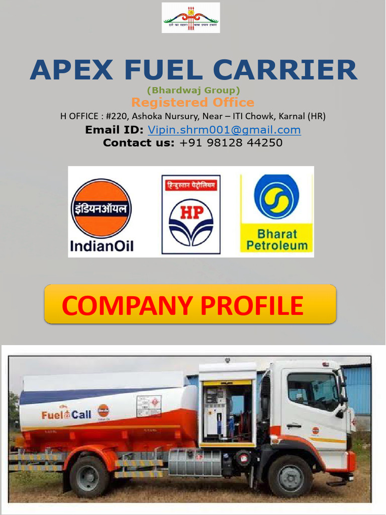Profile Apex Fuel Carrier | PDF | Oil Tanker | Economies