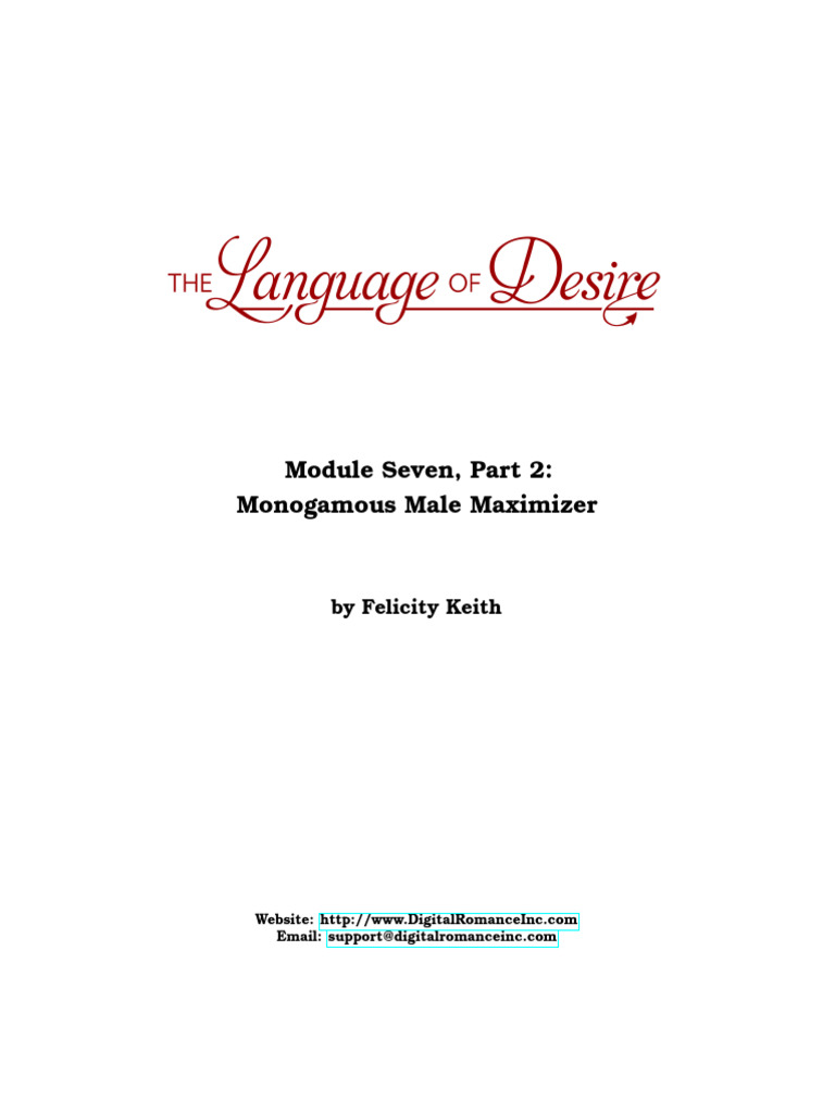 6 2+-+LOD+Monogamous+Male+Maximizer | PDF | Self-Improvement | Wellness