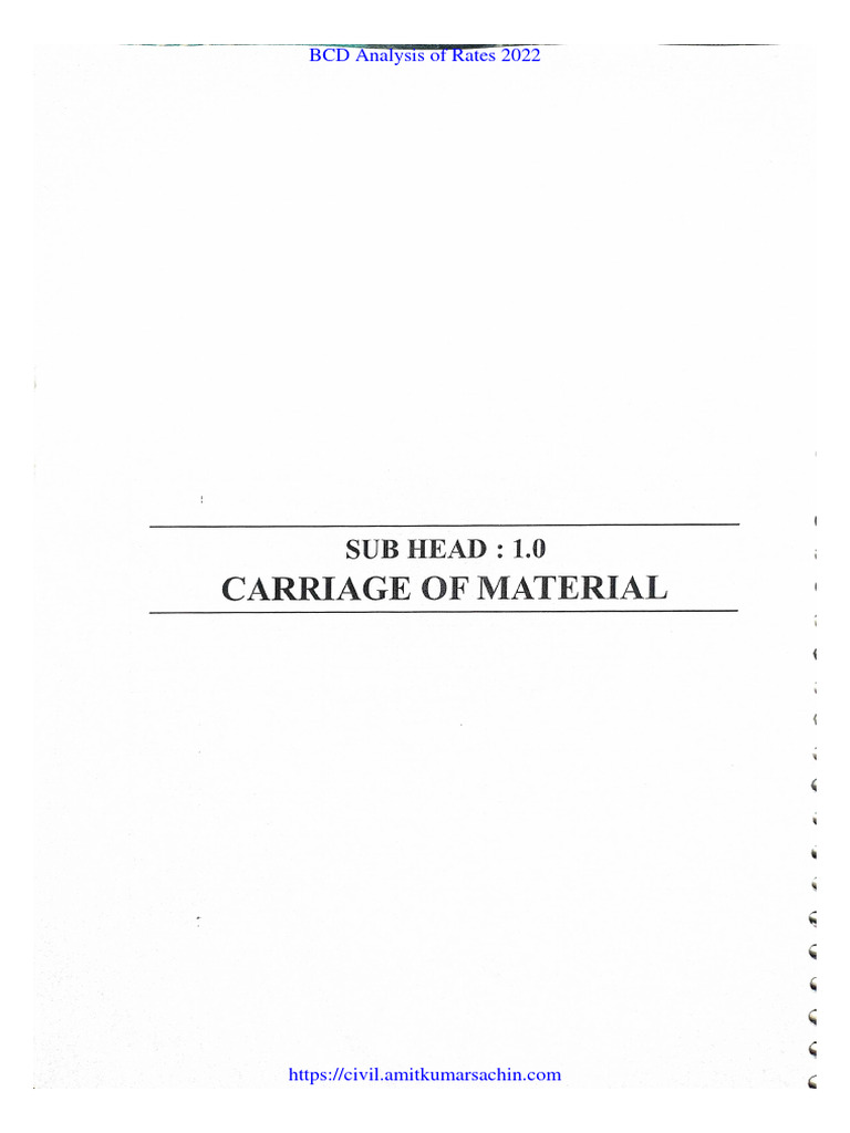 1.0 Carraige of Materials | PDF | Engineering | Agricultural Machinery