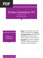 Science Feature Writing Powerpoint | PDF | Journalism | Science
