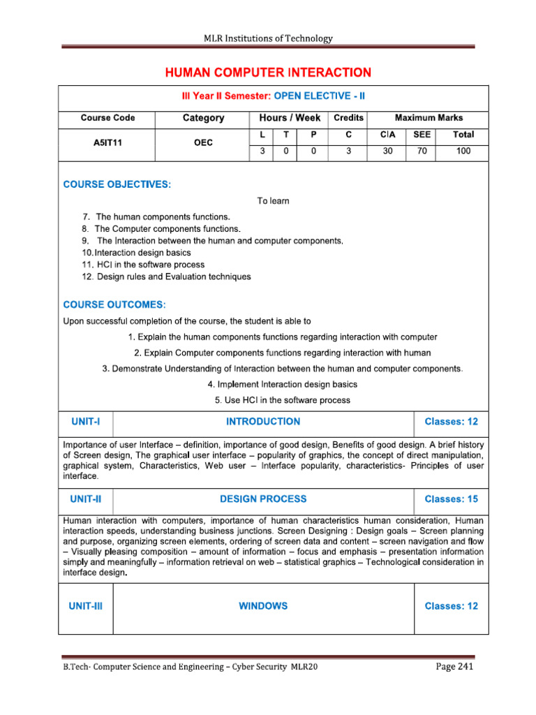 Human Computer Interaction | PDF