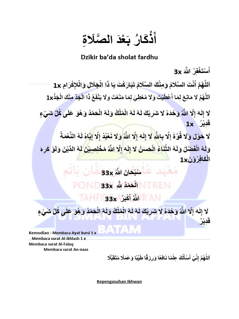 JADWAL KAJIAN RUTIN KEPENGASUHAN SETIAP MINGGU BA'DA MAGHRIB | PDF