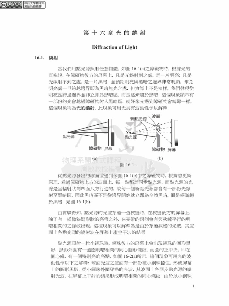 Diffraction Principle For Experiment | PDF