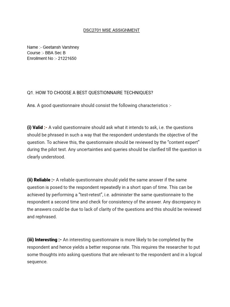 MSE Assignment (Geetansh Varshney) | PDF | Quantitative Research | Statistics
