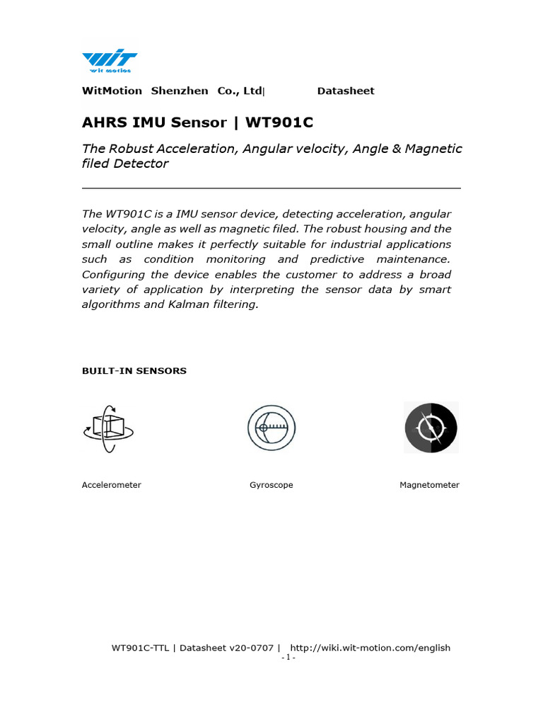 WT901C TTL Datasheet | PDF | Computing | Computer Engineering