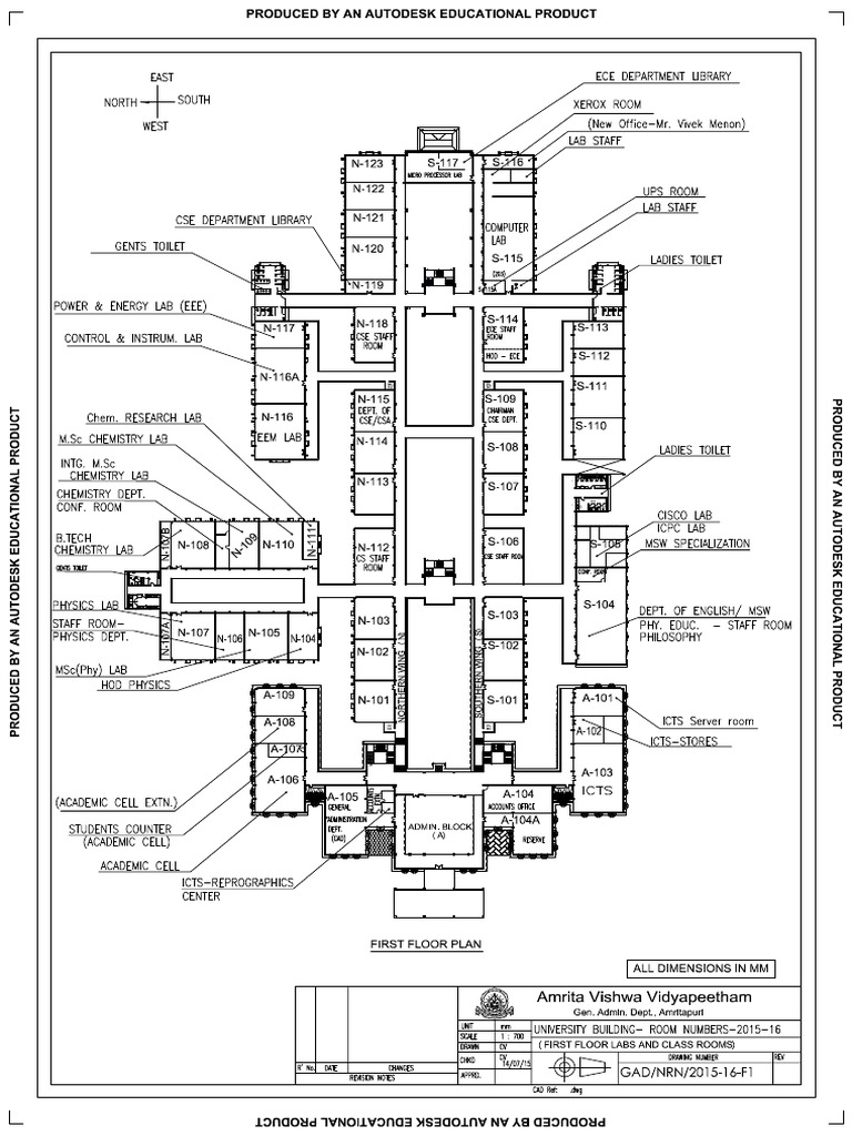 1st Floor Rooms Plan 2015 16 | PDF