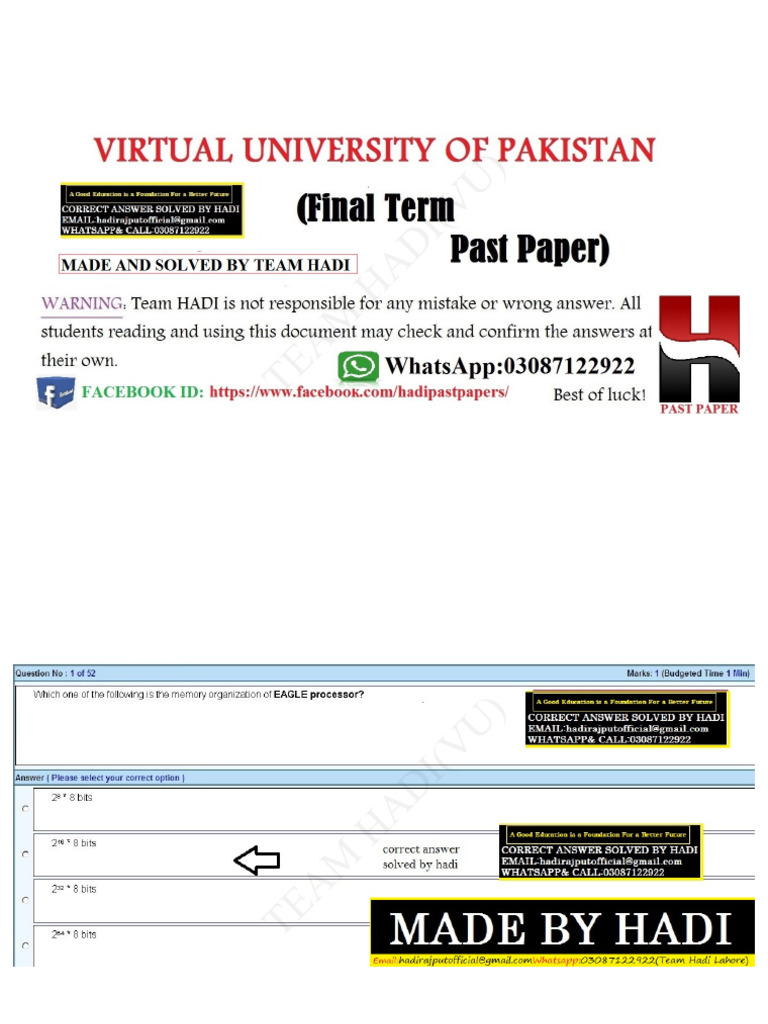 Cs501 Final Term File 2 Solved by Team Hadi | PDF