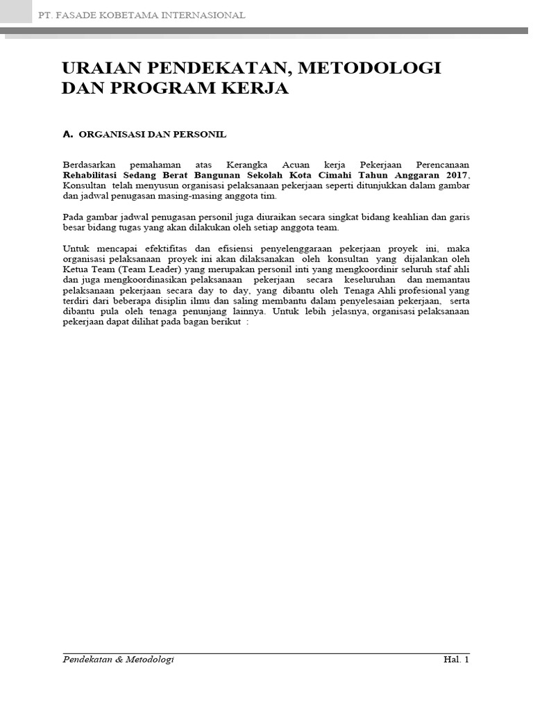 Tabel Bagan Struktur Perencanaan | PDF