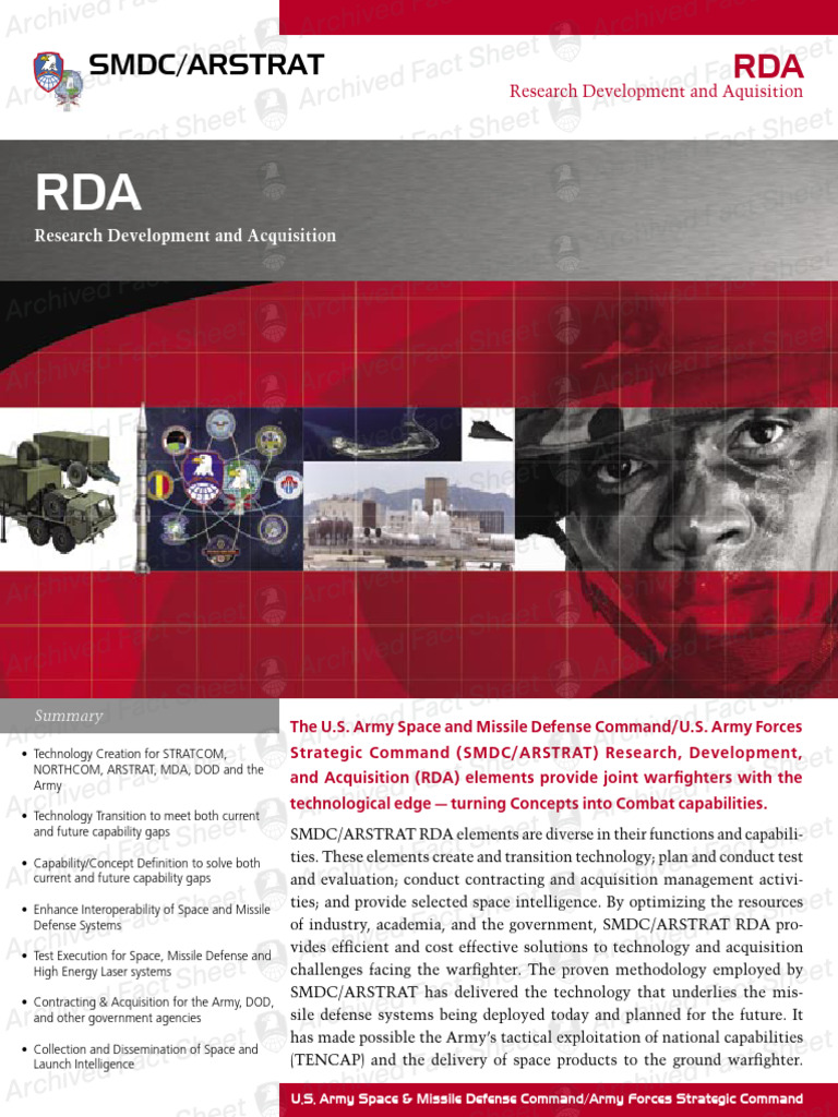 Smdc/Arstrat: Research Development and Acquisition | PDF | Missile ...