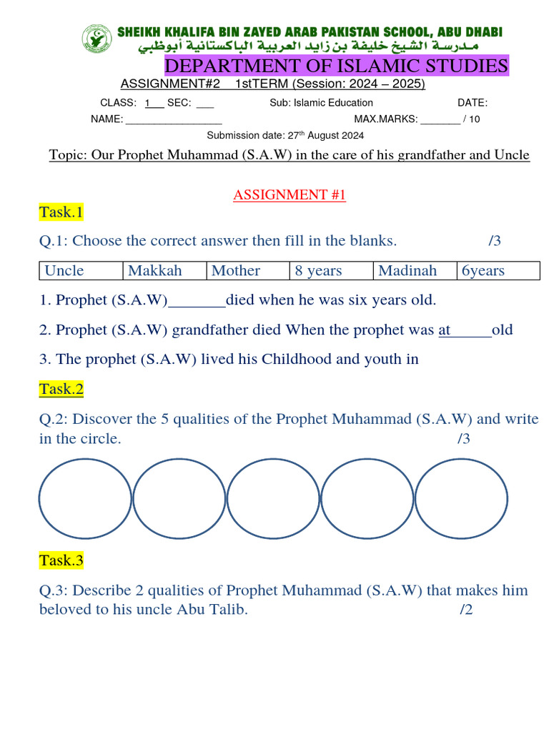 Assignment 2 Grade 1 (1) - 2 | PDF | Religion & Spirituality