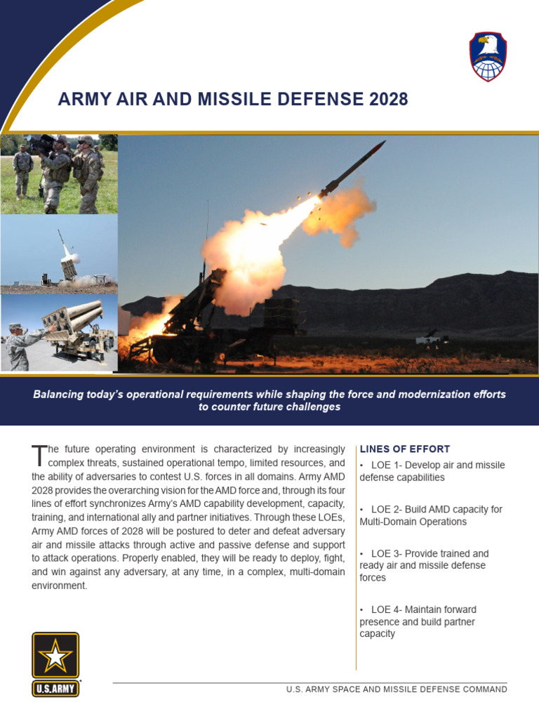 Army Air and Missile Defense 2028 Strategy | PDF | Military Science ...