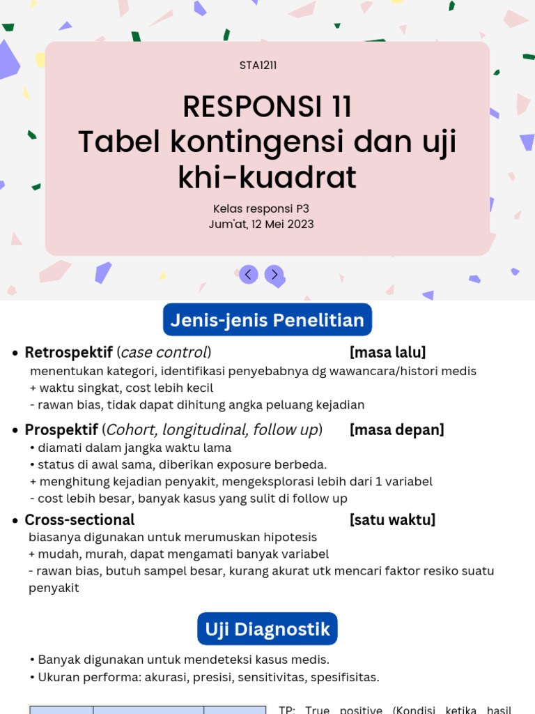 Responsi 11 - Tabel Kontingensi Dan Uji Khi-Kuadrat | PDF
