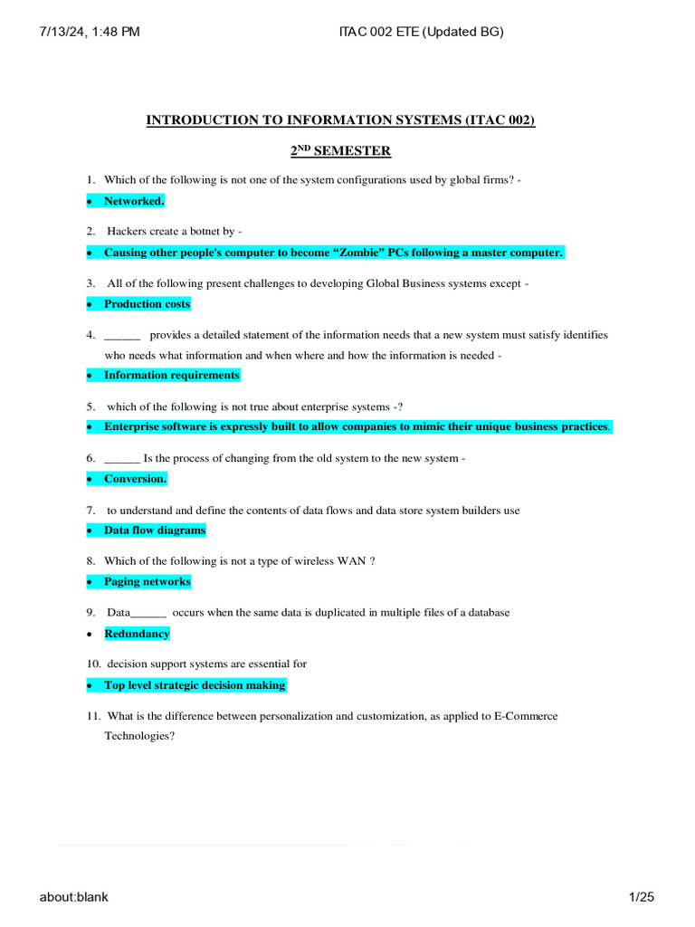 Itac 002 Ete (Updated Bg) | PDF | Computer Network | Databases