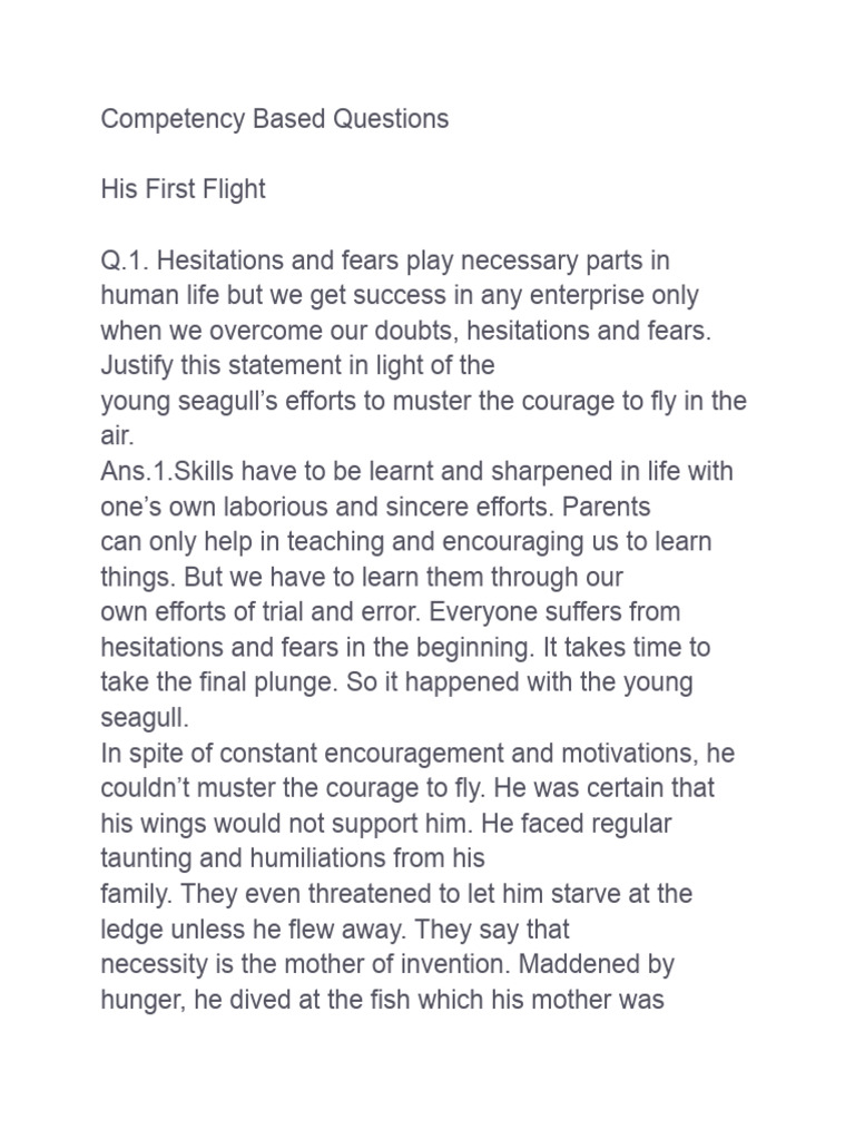 Competency Based Questions | PDF | Language Arts & Discipline