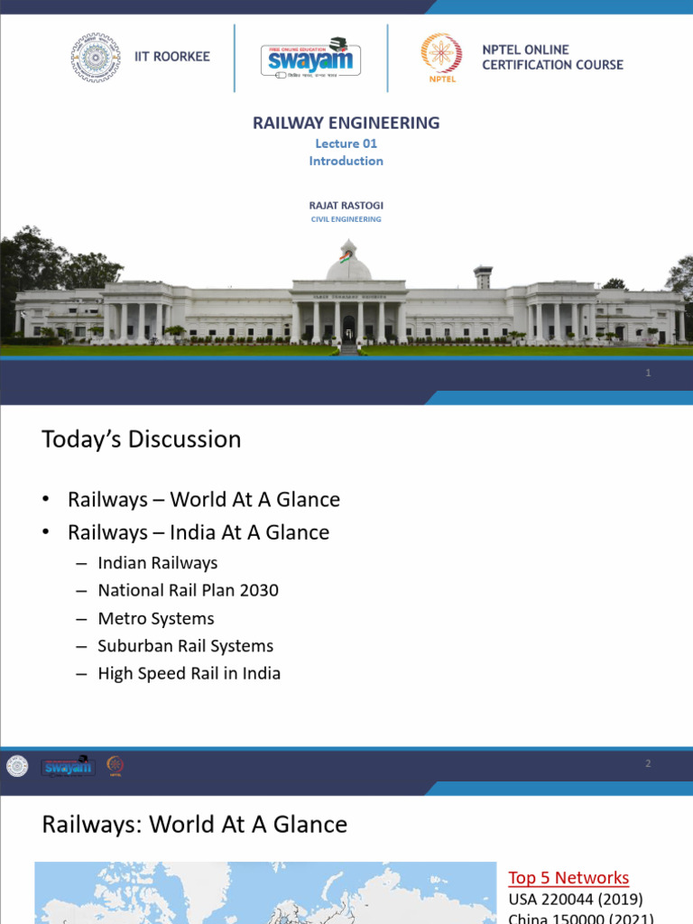 L1 Introduction | PDF | Rail Transport | Transport Infrastructure