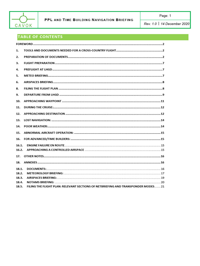 PPL Cross-Country Flight Guide | PDF | Transponder (Aeronautics) | Air ...