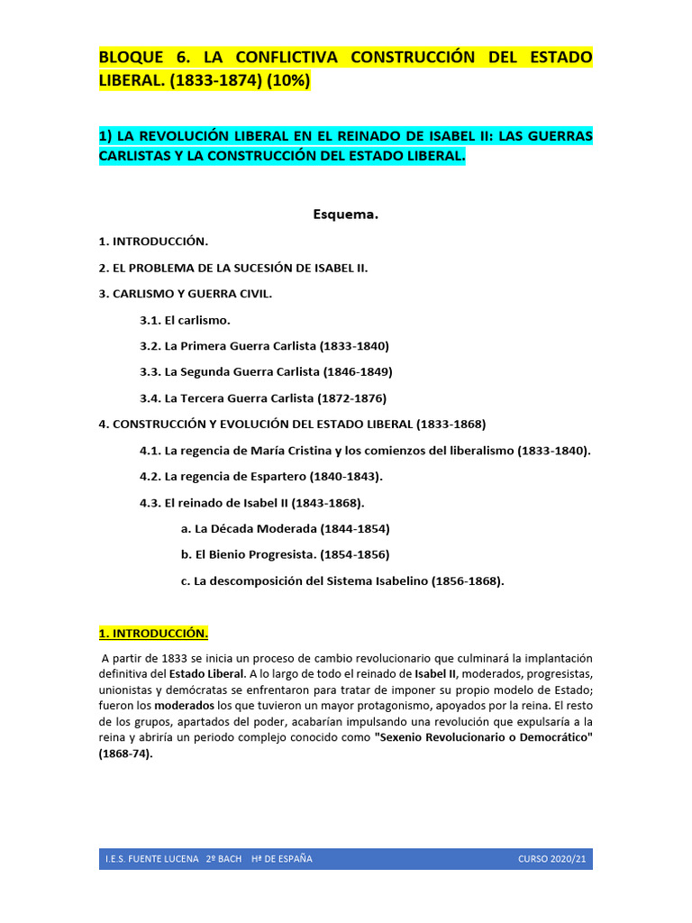 Isabel Ii y Sexenio Revolucionario | PDF | España | Gobierno de españa