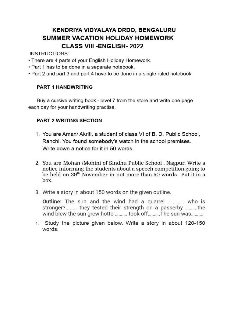 Class 8 HHW-2022 | PDF | Numbers | Division (Mathematics)