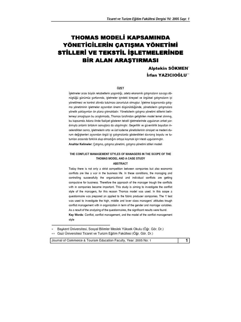 Thomas Modeli Kapsam - Nda Y - Neticilerin - at - Ma Y - Netimi Stilleri Ve Tekstil ...