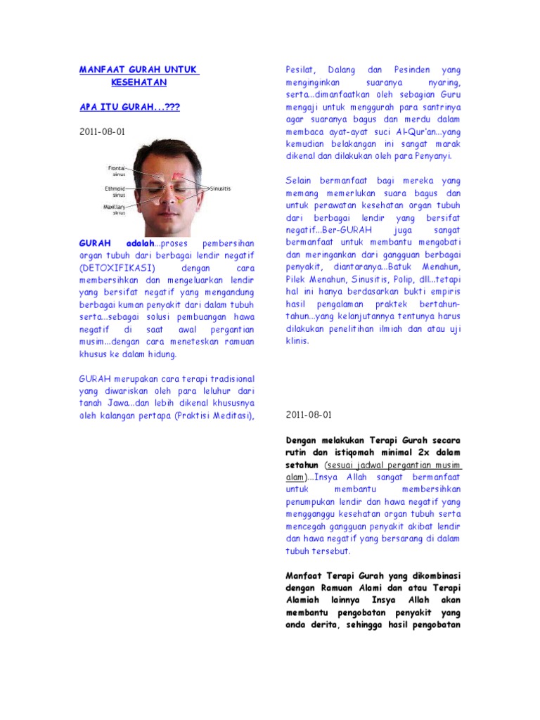 MANFAAT GURAH-ryd | PDF | Kesehatan Holistik