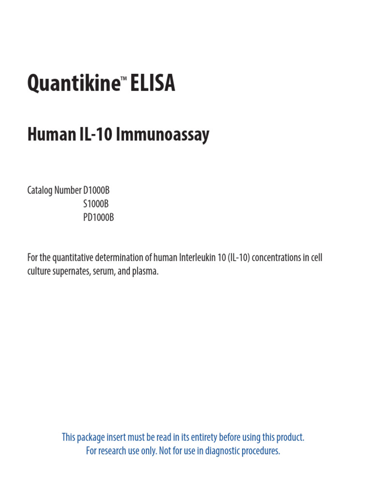 Il 10 Elisa | PDF | Interleukin 10 | Elisa