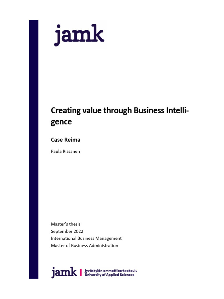 Creating Value Through BI | PDF