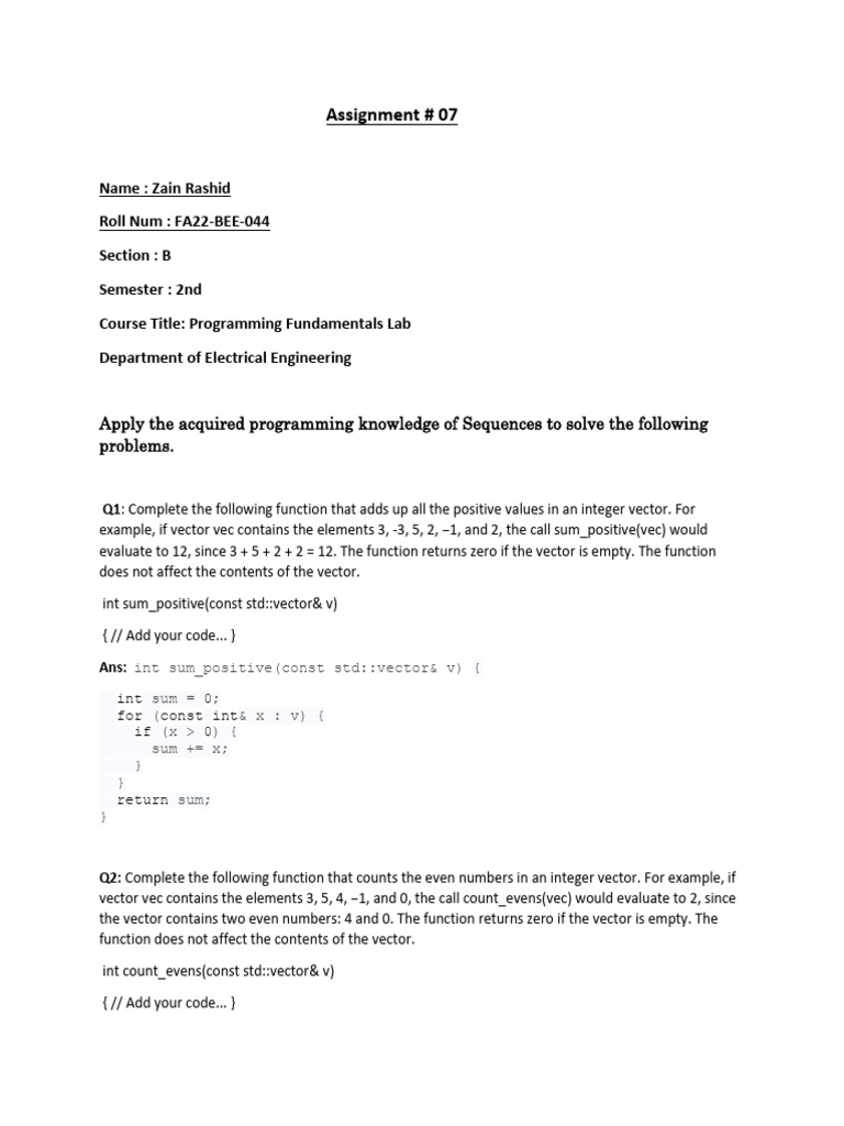 Zain Computer Assignment | PDF | Integer (Computer Science) | Function (Mathematics)