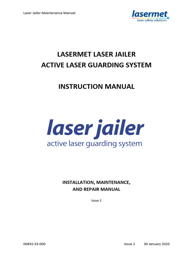 Appendix 67 Laser Jailer Maintenance Manual v2 | PDF | Electrical ...