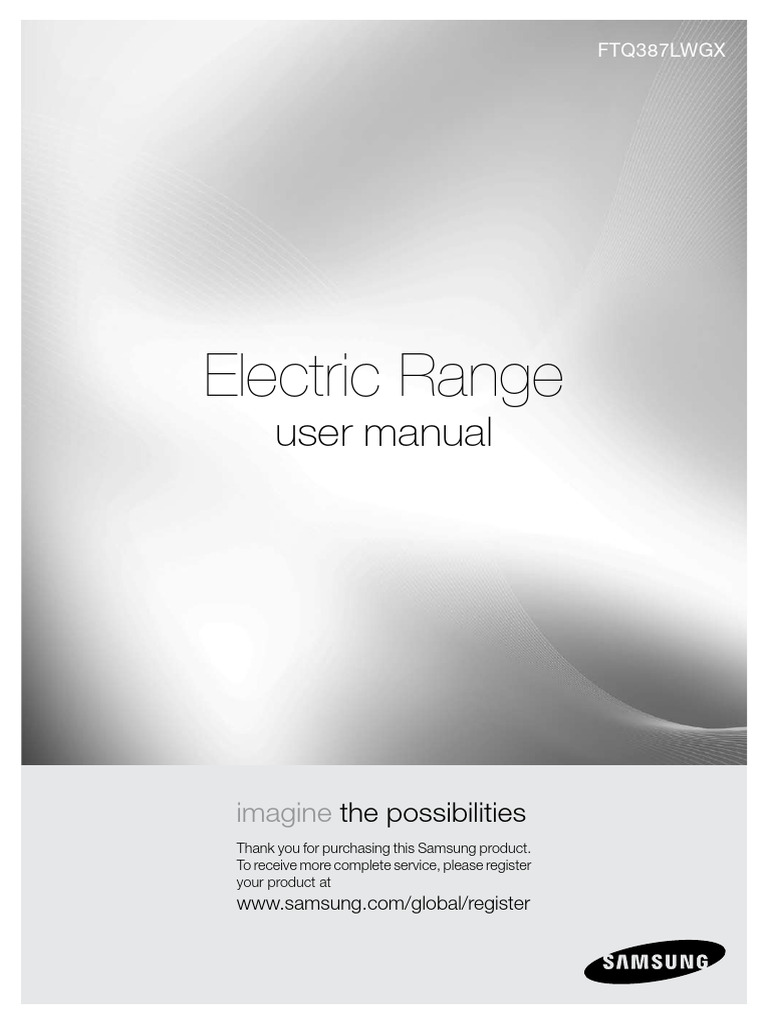 Samsung Ftq387lwgx User Manual | PDF | Cookware And Bakeware | Baking
