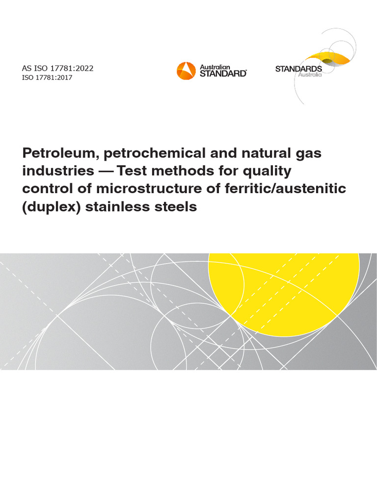 AS ISO 17781 2022 Petroleum, Petrochemical and Natural Gas Industries ...