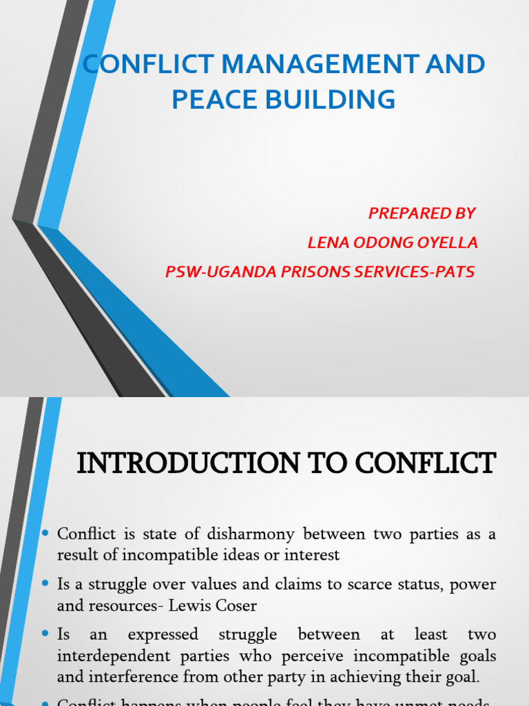 Conflict MGT and Peace Building - Pats | PDF | Mediation | Negotiation