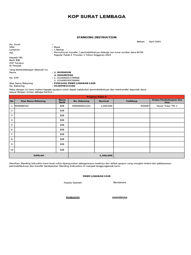 Contoh Si 2024 | PDF