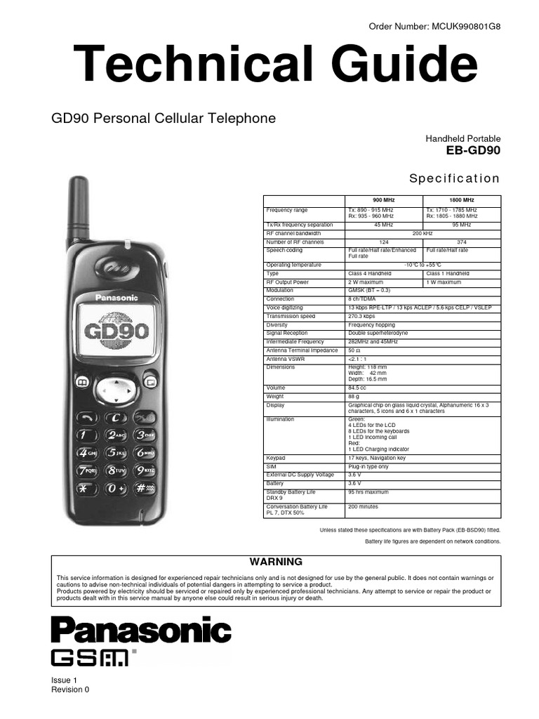 Panasonic gd90 Technical Guide | PDF | Electronics | Information And ...